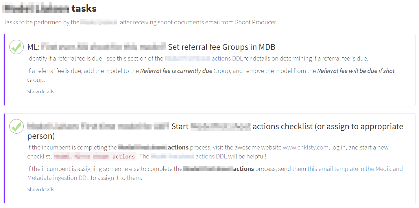 Checklist case studies using Chklsty | Chklsty